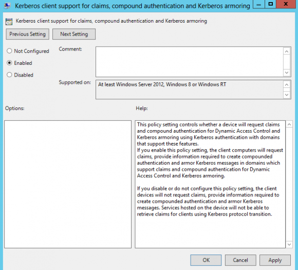 Enable Kerberos Active Directory 2008 R2 Dagortheater