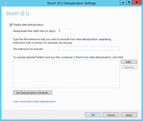 Дедупликация данных (data deduplication) в Windows Server 2012